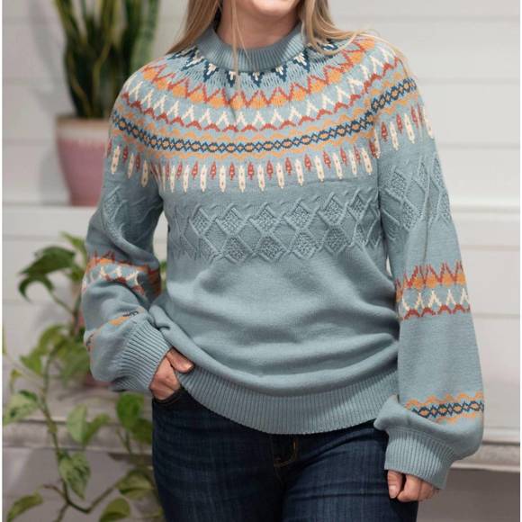 ANDREE BY UNIT | Sweaters | New Andree By Unit Alpine Fair Isle Sweater ...